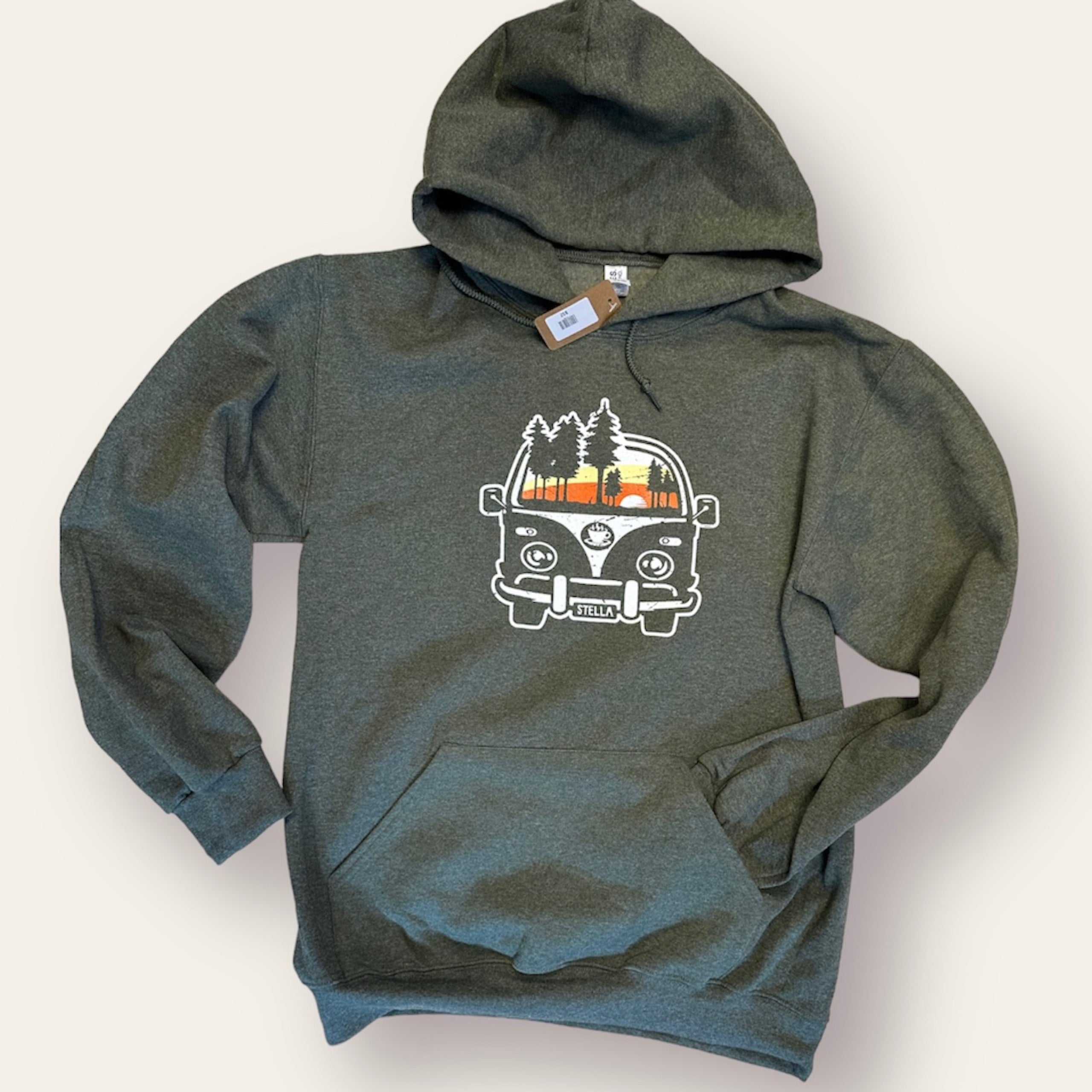 Stella VW Bus Green Hoodie | The Dream Bean